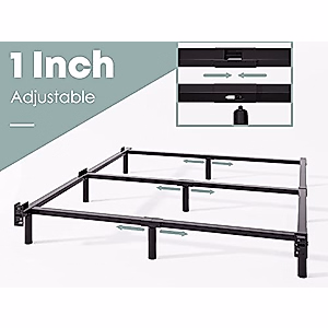 VTWAZAST King Bed Frame,9 Inch Heavy Duty Base for Box Spring, 9-Leg Support,Easy Assembly,Non-Slip,Noise-Free, Black