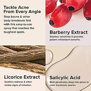 Paula's Choice CLEAR Back & Body Acne Spray, 2% BHA (Salicylic Acid) Treatment for Bacne, Blackheads & Blemishes, 4 Ounce