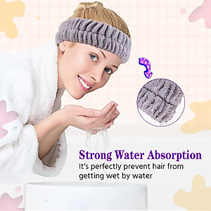 YGQQOY Spa Headband, Makeup Headband for Washing Face, Skincare Headbands for Girls Women, Soft Facial Makeup Head Band