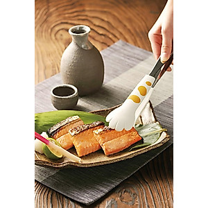 Tanabe Metal Fittings Miya Catch Cat Tongs, 9.5-Inch, White