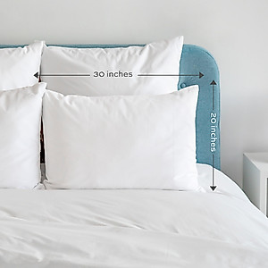 White Classic White Cotton Pillow Cases Standard Size Set of 12, Heavy Weight Quality Pillowcase with T-180 Thread Count, Elegant Double Stitched Tailoring Pillowcases, Pillow Covers 20x30 Inch