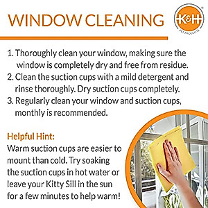 K&H Pet Products EZ Mount Window Sill Cat Bed, Cat Window Hammock, Sturdy Cat Window Perch for Large Cats, Cat Window Bed Cat Furniture, Cat Hammock for Window Cat Perch Cat Shelf - Single Level Gray