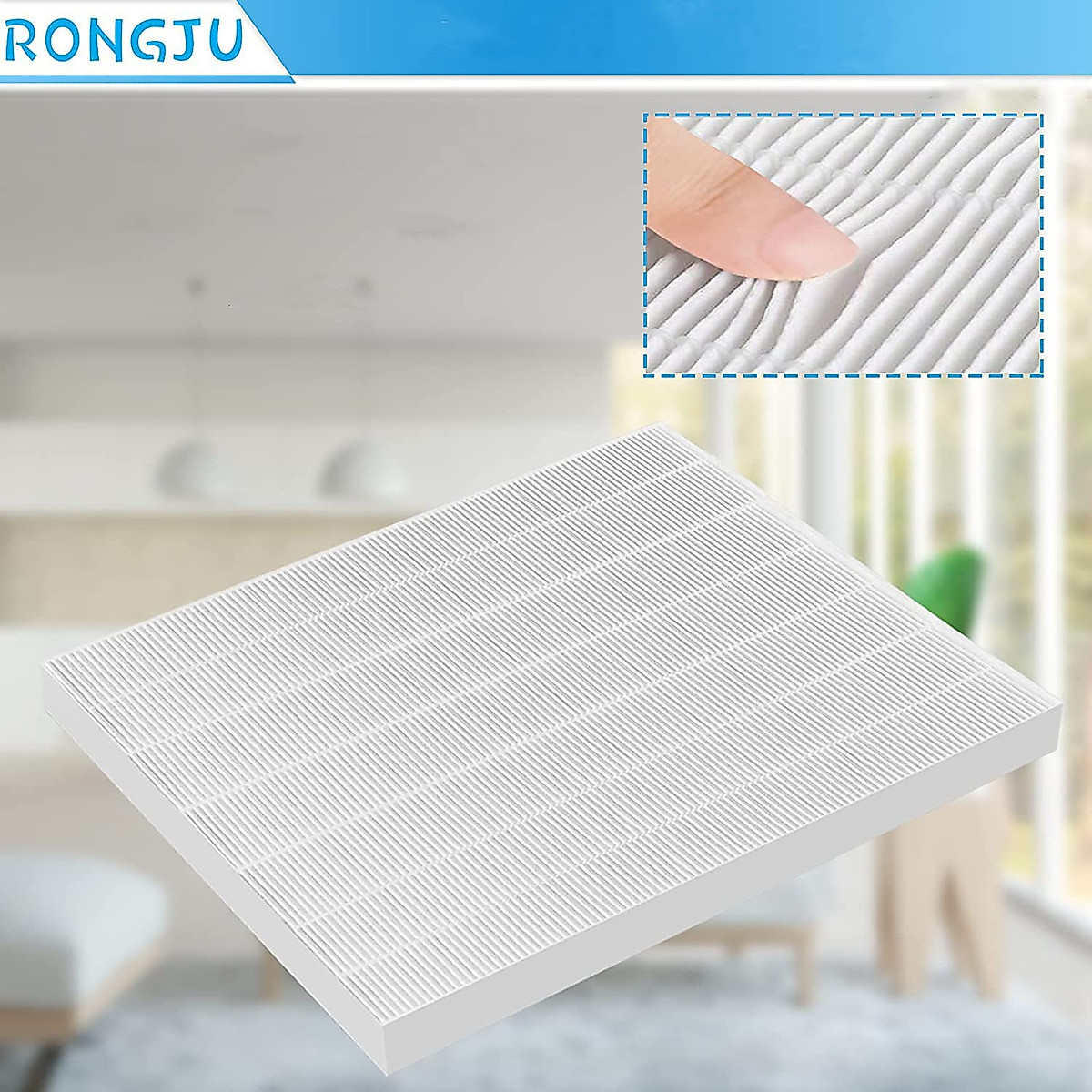 RONGJU C545 Replacement Filter 2 Filters + 8 Activated Carbon Pre Filters Compatible with Winix C545, Compare to Part S Filter 1712-0096-00