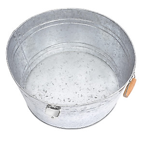 BirdRock Home Galvanized Beverage Tub with Stand - Bottle Opener - Party Drink Holder - Wooden Handles - Outdoor or Indoor Use - Free Standing
