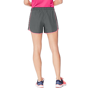 Hanes Sport Women's Performance Run Short,Ebony/True White,X-Large