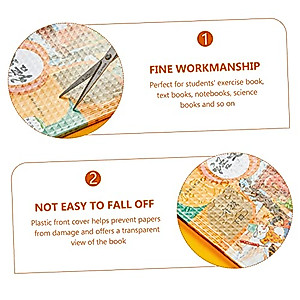 generic 90 pcs Plastic Clear Transparent Notebook Protection Exercise A Protective Soft Books Kids Self for Textbook Diary Book Students Sleeves Student Wrap School Covers Adhesive