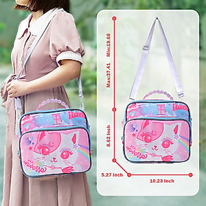 KidsPUNK Lunch Box Kids, Girls Lunch Box Insulated Lunch Bag Bento Lunch Box For Kids Cute Pink Cat Lunch Box For Girls Insulated Lunch Box For Boys Lunchboxes Kids With Water Bottle Holder