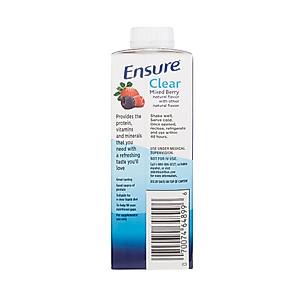 Ensure Clear Mixed Berry, 8 Ounce, New Recloseable Carton - Case of 24