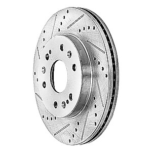 Detroit Axle - Front Brake Kit for Chevy GMC Silverado Sierra Suburban Express Savana 1500 Tahoe Yukon XL Escalade ESV EXT XTS Drilled & Slotted Brake Rotors Ceramic Brakes Pads : 12.99'' inch Rotor