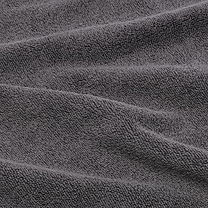 Amazon Basics Cotton Bath Towels, Made with 30% Recycled Cotton Content - 2-Pack, Dark Gray