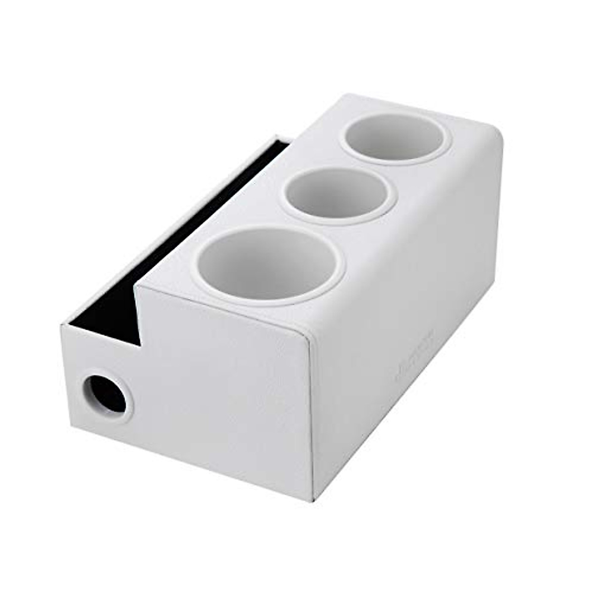 JACKCUBE Design Hair Dryer Holder Hair Styling Product Care Tool Organizer Bath Supplies Accessories Tray Stand Storage Bathroom Vanity Countertop with 3 Holes (White) – :MK154D