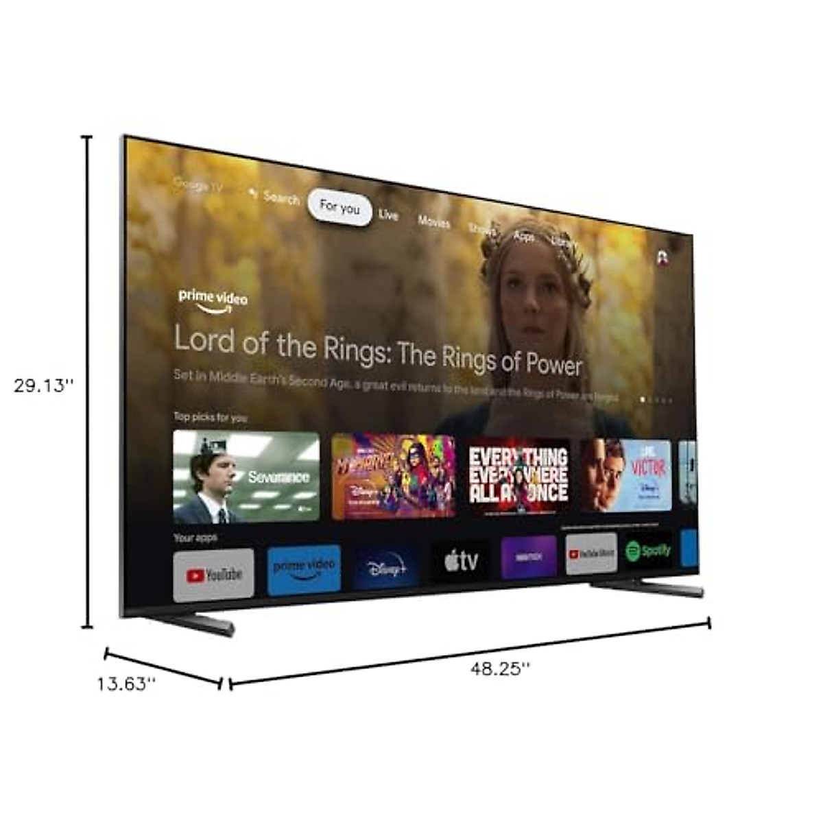 Sony XR55X90L 55 inch 4K BRAVIA XR Full Array LED Smart Google TV with a HT-A5000 5.1.2 Channel Dolby Atmos Soundbar with Built-in Subwoofers and HDTV Screen Cleaner Kit (2023)(USED)