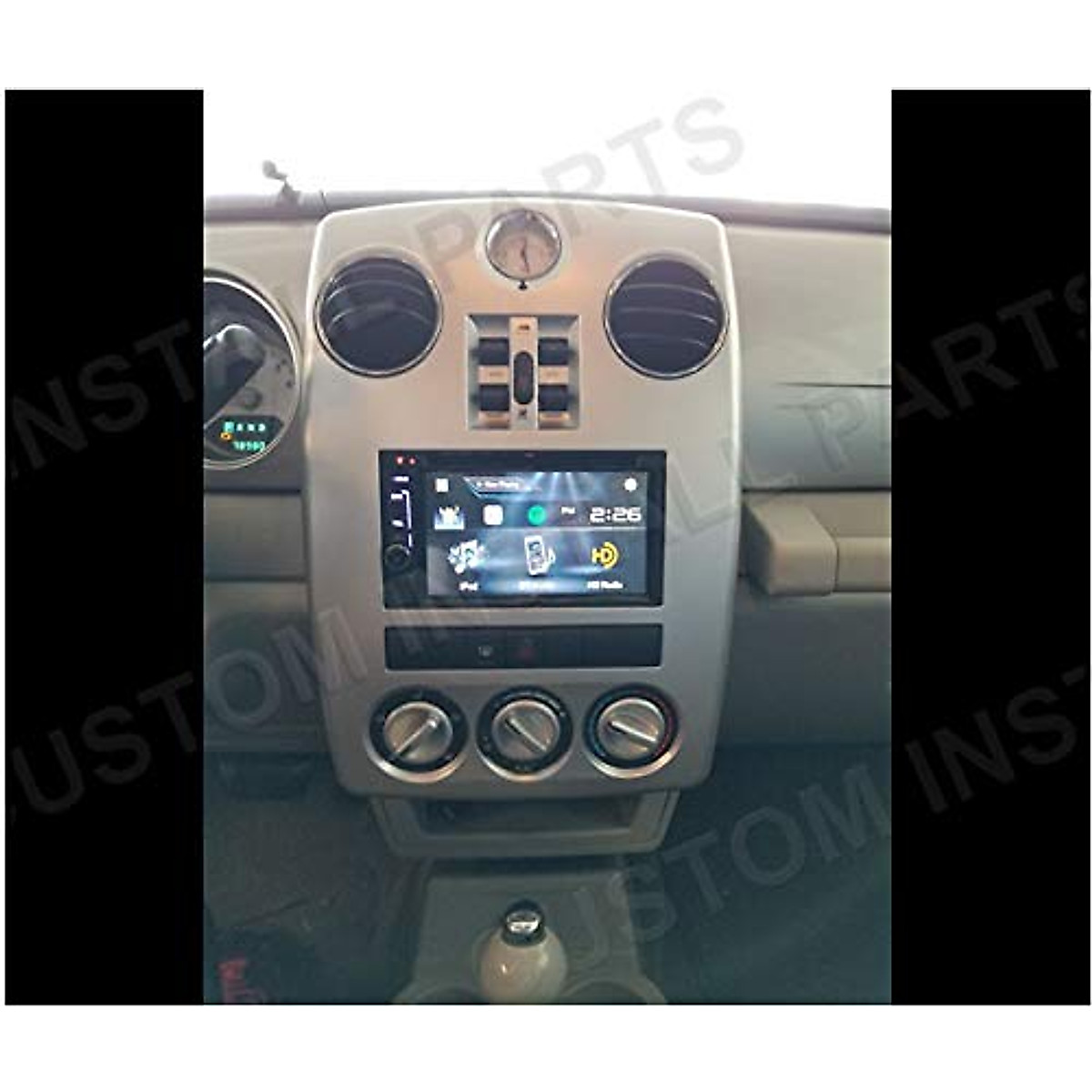 Aftermarket Double Din Radio Stereo Bezel Install Installation Kit + Standard Wire Harness + Antenna Adapter Compatible with Chrysler Pt Cruiser 2006-2010