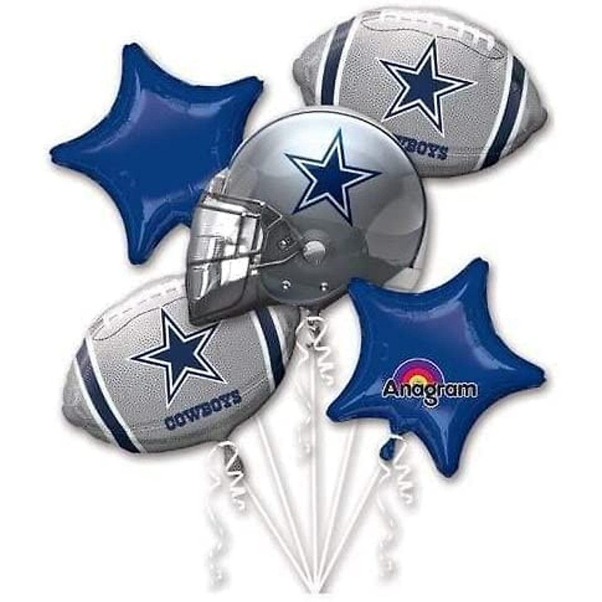 Anagram Dallas Cowboys Balloon Bouquet, Multicolored
