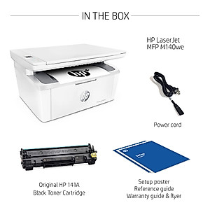 HP LaserJet MFP M140we All-in-One Wireless Black & White Printer with HP+ and Bonus 6 Months Instant Ink (7MD72E)