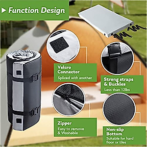 Memory Foam Camping Mattress 2.5 inch, Cot Pads, Single Small Portable Roll Up Camping Sleep Topper with Waterproof and Non-Slip Bottom, Camping Car Mat with Travel Bag, 72"×24"×2.5", Grey