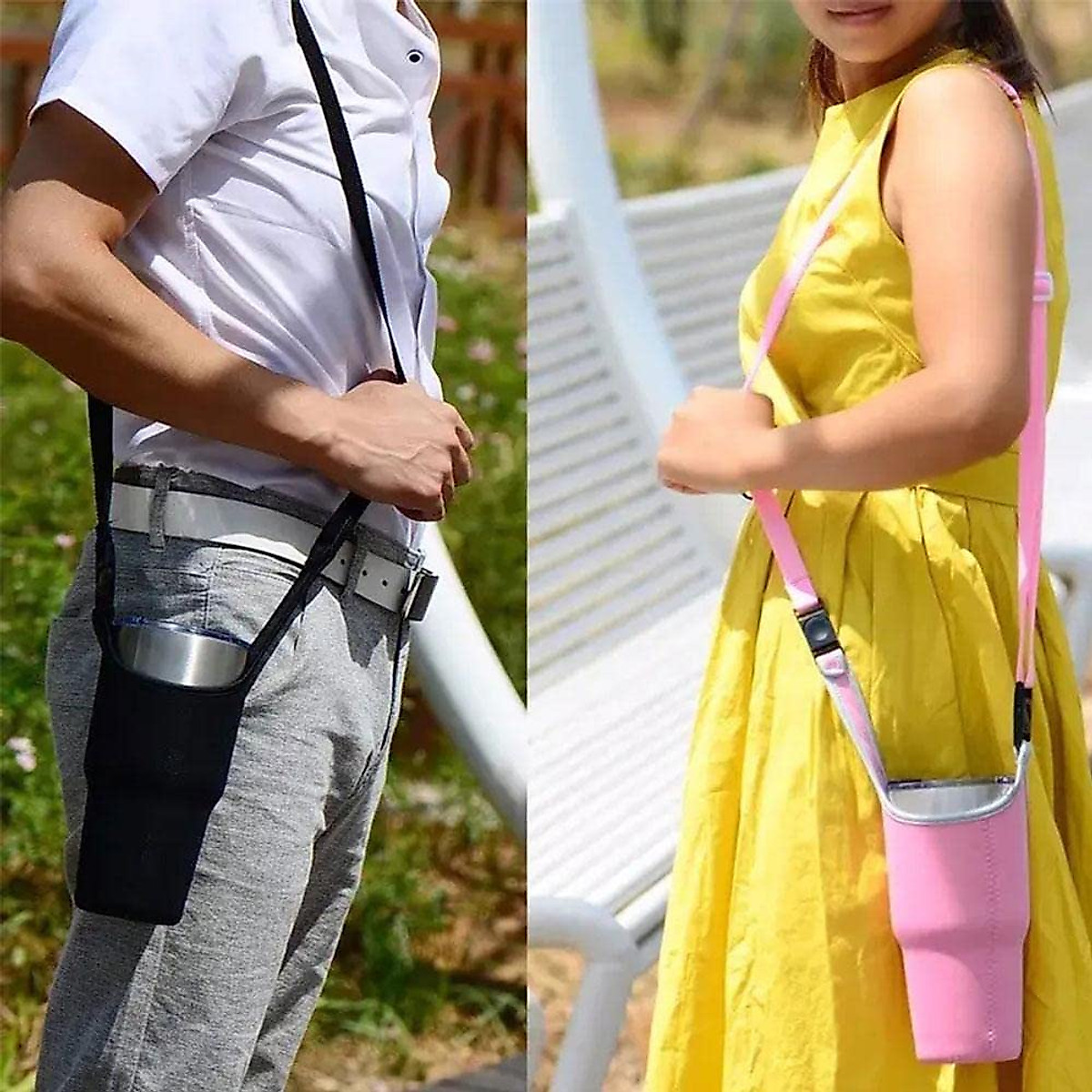 Tumbler Carrier for Stanley 30oz, Carrier Holder Pouch for 30 oz Insulated Tumbler Coffee Cup, Tumbler Carrier with Strap