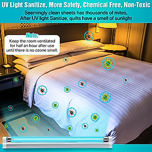 Qualirey UV Light with Ozone, Double Germicidal, 110V UVC Germicidal Lamp with ON/Off Switch Cord and Plug, 254nm Wavelength UVC Light with Connector and Screw Tools for Closet Shoe Cabinet(6 W)