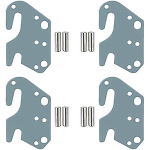 CAFORO Universal Wood Bed Rail Hook Plates for Beds Frame Bracket Headboard Footboard Replacement Wooden Bed Parts or New Bed Constructions - Set of 4