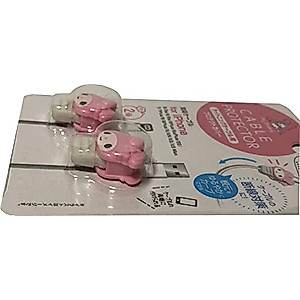 Kasoyo Sanrio My Melody Cable Protector Cell Phones Accessories 2pcs Set for iPhone (Lightning Cable)