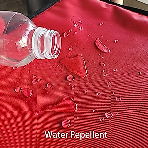 YINFEI Insulated Food Delivery Bag,Upgrade Hook and Loop＆Zipper,Pizza Delivery Bag,Insulated Grocery Bag for Commercial Food Transport,17"x13"x12"(Red)