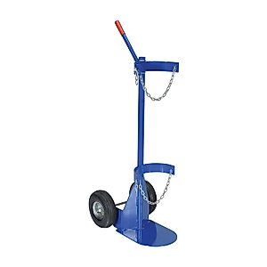 Vestil CYL-D-1-PN Cylinder Dolly with Pneumatic Wheel, Steel, 25-1/16" Length, 17-7/16" Width, 54-1/16" Height