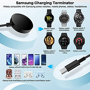25W USB C Charger, 2 in 1 Watch Charger Compatible for Samsung Galaxy Watch 5 Pro/5/4/3/Active2/1 and Galaxy S22/21/20/10 Note20/10/9/8, (4.9 ft)