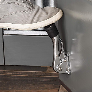 Amazon Basics Chrome, 4-Inch Hands-Free Kick Door Stop, 1-Pack