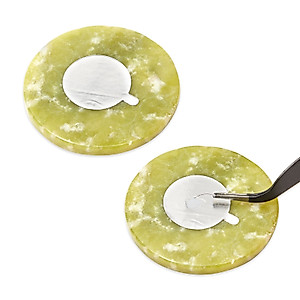 1500 Disposable Eyelash Stickers and 2 Jade Stones for Lash Glue, Tech Supplies