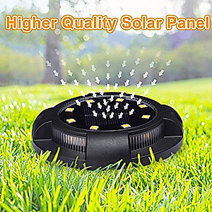 Solar Ground Lights Outdoor 12 Packs 12 LED Disk Lights Solar Powered Waterproof New In-ground Lights For Garden Deck Stair Step Lawn Patio Driveway Walkway Pathway Yard decoration(White Light,12PACK)