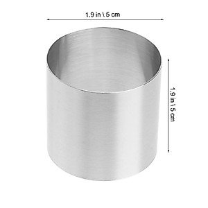 Hemoton Cutter Cake Rings 12 Pcs Round Cake Stainless Steel Cake Ring Mousse Mini Fondant Cheese Baking Pastry Rings Salad Dessert Cake Decorating Tools 5cm Cake Mousse Rings