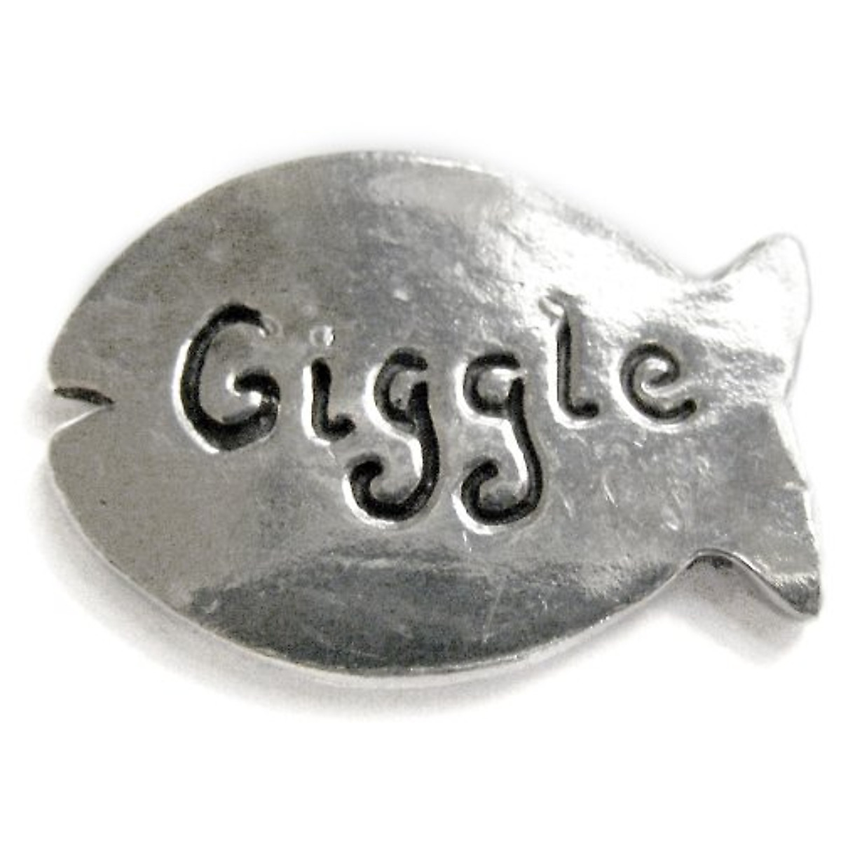 Basic Spirit Fish / Giggle Pocket Token (Coin) * Handcrafted Pewter Home Lead-Free CN-50