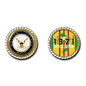 US Navy Vietnam Veteran 1971 Challenge Coin - Officially Licensed