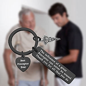 ENSIANTH Preceptor Gift Preceptor Keychain Nurse Preceptor Gift Teacher Preceptor Gift Best Preceptor Ever Gift (Preceptor Keychain BLK)