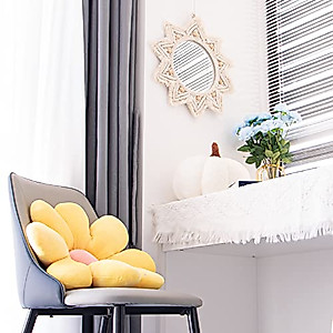 TENEWEE Boho Wall Decor Mirror Macrame Circle Hanging Mirror for Bedroom Living Room Apartment Entryway Home Decor