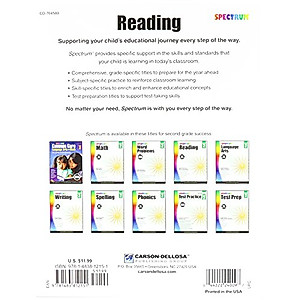 Carson-Dellosa Spectrum Reading Workbook Grade 2