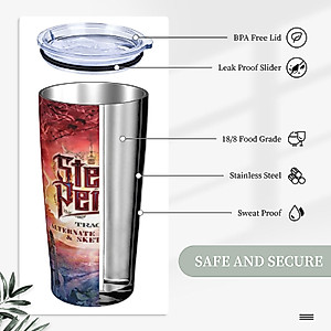 LAZHANG Steve Music Perry Stainless Steel Insulated Car Sippy Cup With Lid Travel Mug for Cold Hot 20 oz