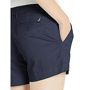 Nautica Women's Comfort Tailored Stretch Cotton Solid and Novelty Short, Navy, 10