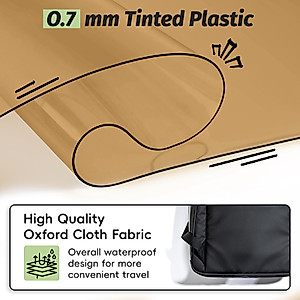 HIMZ WARRIOR Clear Backpack Heavy Duty with Detachable 14” Laptop Bag Sleeve Transparent Back Packs Stadium Tinted PVC Adults Black S (Box Gift)