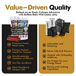 10 Piece Game Jerky Sticks Alligator-elk-buffalo-kangaroo-ostrich-pheasant-venison-wild Boar Variety Pack