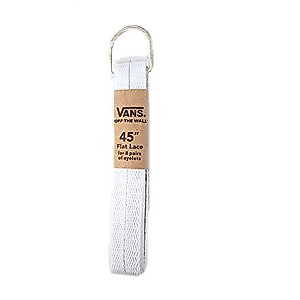Vans Off The Wall Unisex Replacement Shoelaces Flat String Cords Shoe Laces,White,45" 8 Eyelets