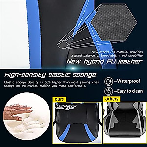 JOYFLY Gaming Chair, Gamer Chair for Adults Teens Silla Gamer Computer Chair Racing Ergonomic PC Office Chair （Blue）