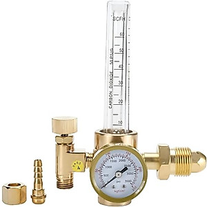 8MILELAKE Argon CO2 Mig Tig Flow Meter Regulator Welding Flowmeter CGA580 Inlet Connection Gas Welder
