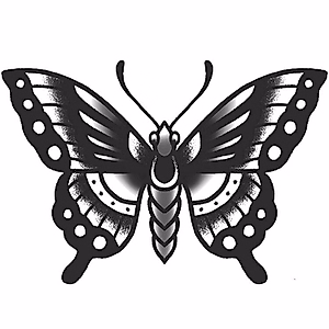 Inkbox Temporary Tattoos, Semi-Permanent Tattoo, One Premium Easy Long Lasting, Water-Resistant Temp Tattoo with For Now Ink - Lasts 1-2 Weeks, Butterfly Tattoo, 3 x 3 in, Fluttery