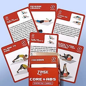 Abs and Core Exercise Cards – 75+ Workout Cards to Help Build Core Strength, Stability, Outdoor, Work from Home Fitness Workout
