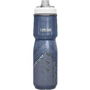 CamelBak Podium Chill Insulated Bike Water Bottle - Easy Squeeze Bottle - Fits Most Bike Cages - 24oz, Navy Perforated
