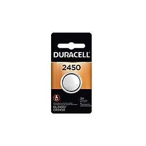 Duracell DL2450BPK Button Cell Lithium Battery, 2450,