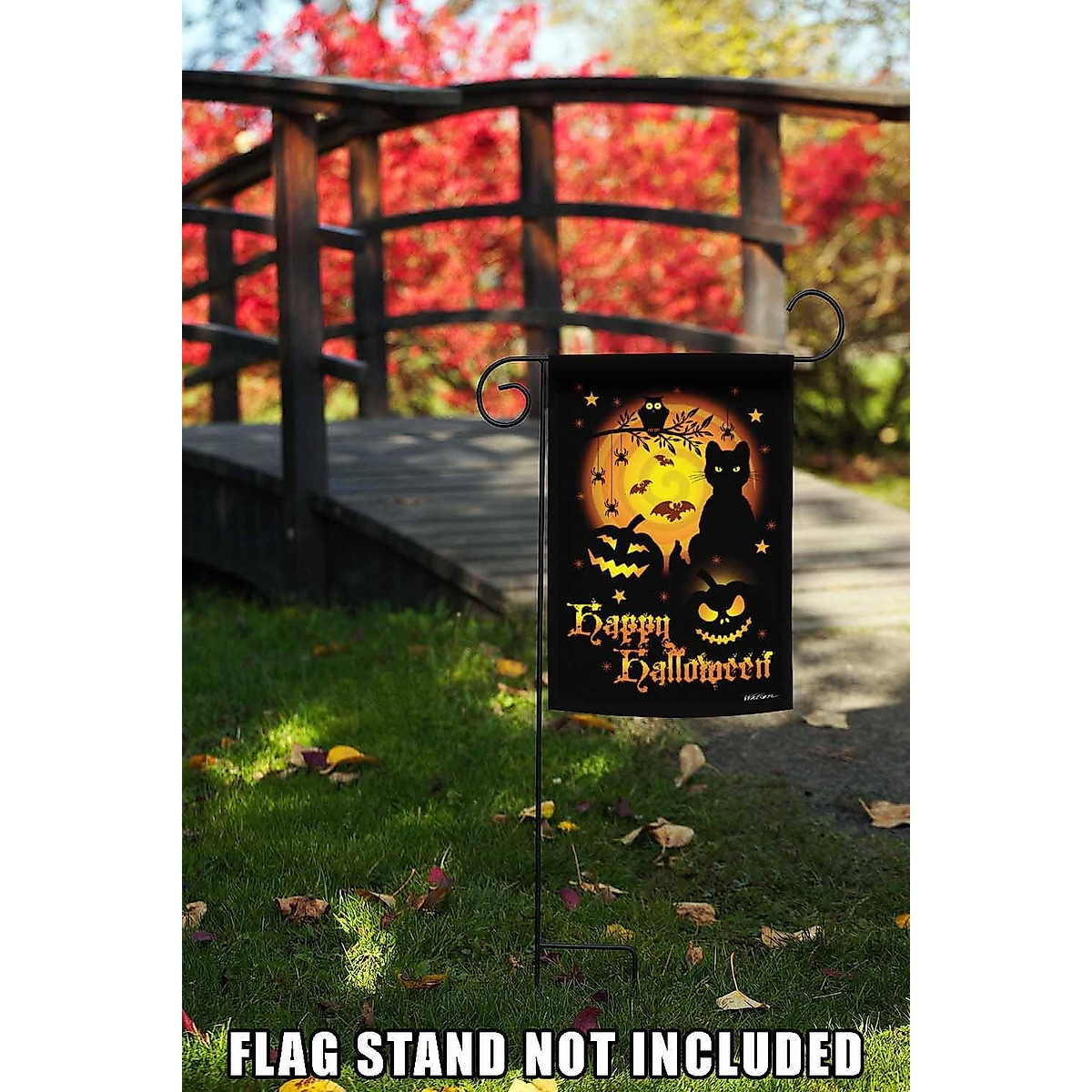 Toland Home Garden 1110561 Scary Halloween Halloween Flag 12x18 Inch Double Sided for Outdoor Fall House Yard Decoration