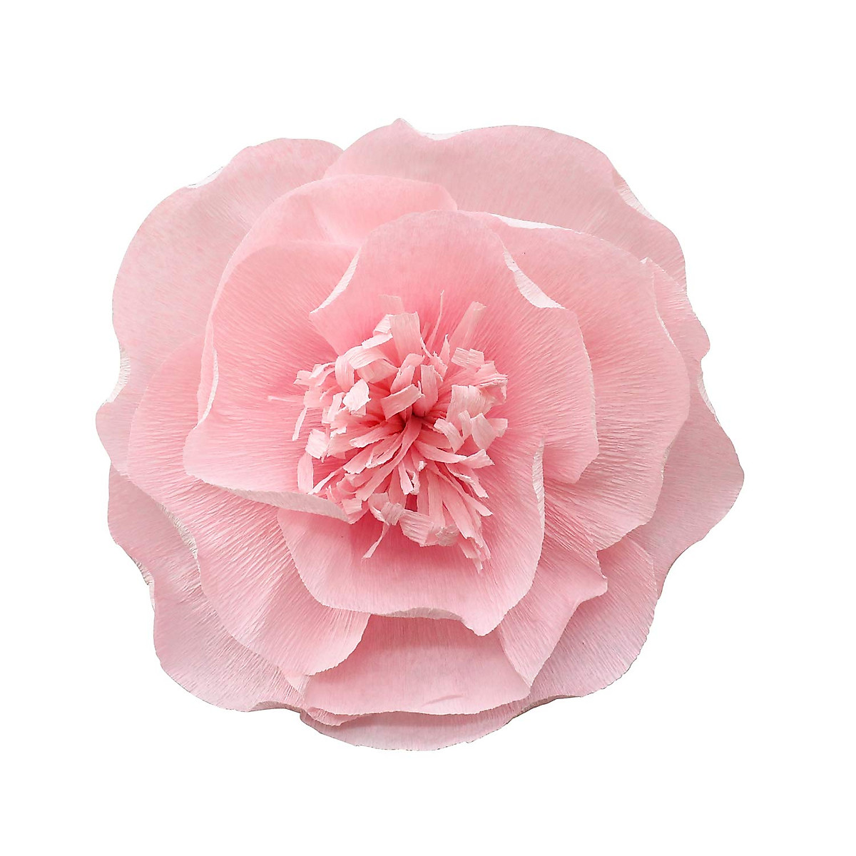 13 Pieces 3D Paper Flowers Pink White with Trees 10" 8" 6" 4" Craft DIY Large Wall Decorations Pom Pom Giant Backdrop Photo Booth Baby Shower Decor Centerpiece Wedding Birthday Party Craft Art
