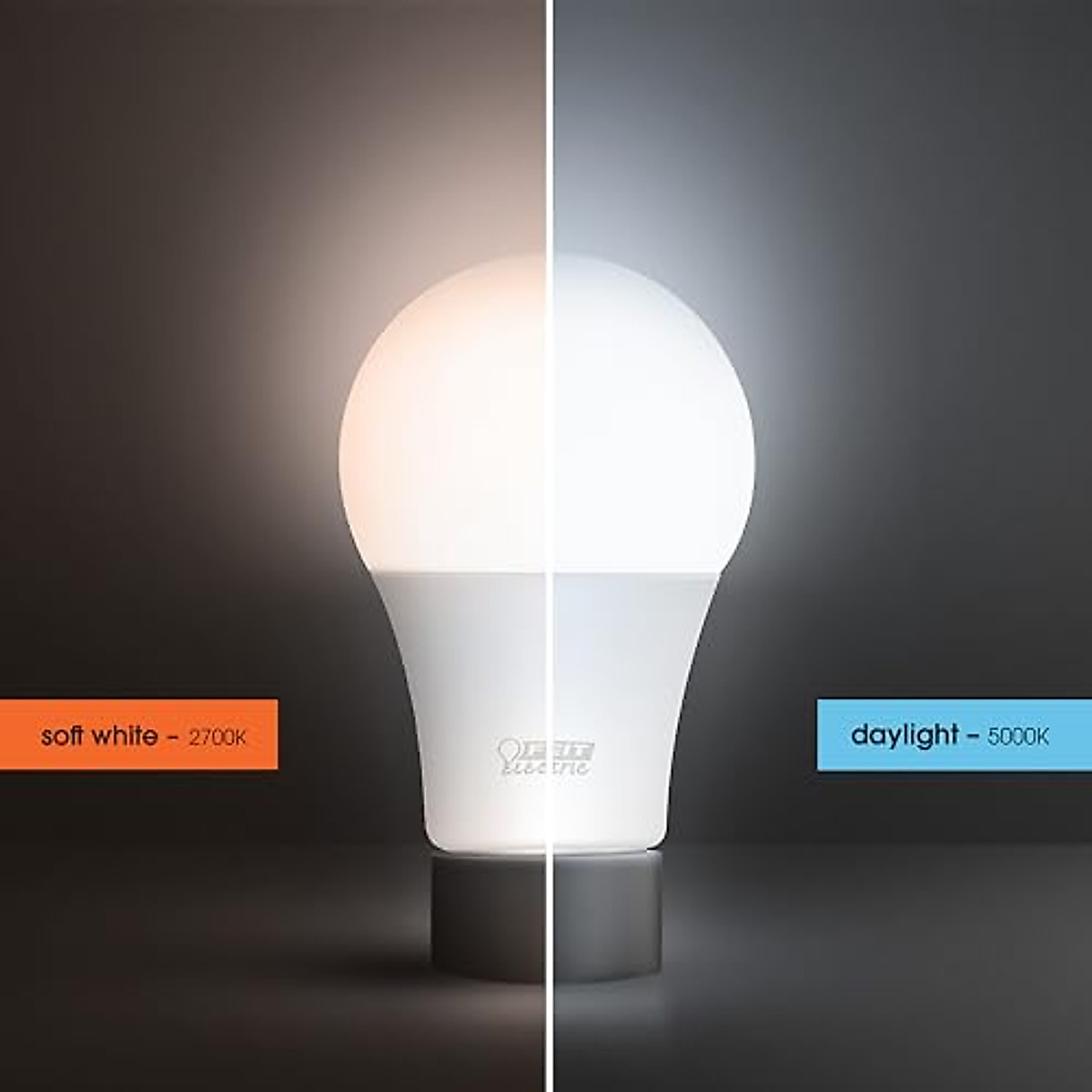 Feit Electric A21 LED Light Bulb, 150W Equivalent, Dimmable, 2605 Lumens, E26 Standard Base, 5000K Daylight, 80 CRI, High Output LED Light Bulb, Damp Rated, 15,000-Hour Lifetime, OM150DM/850/LED